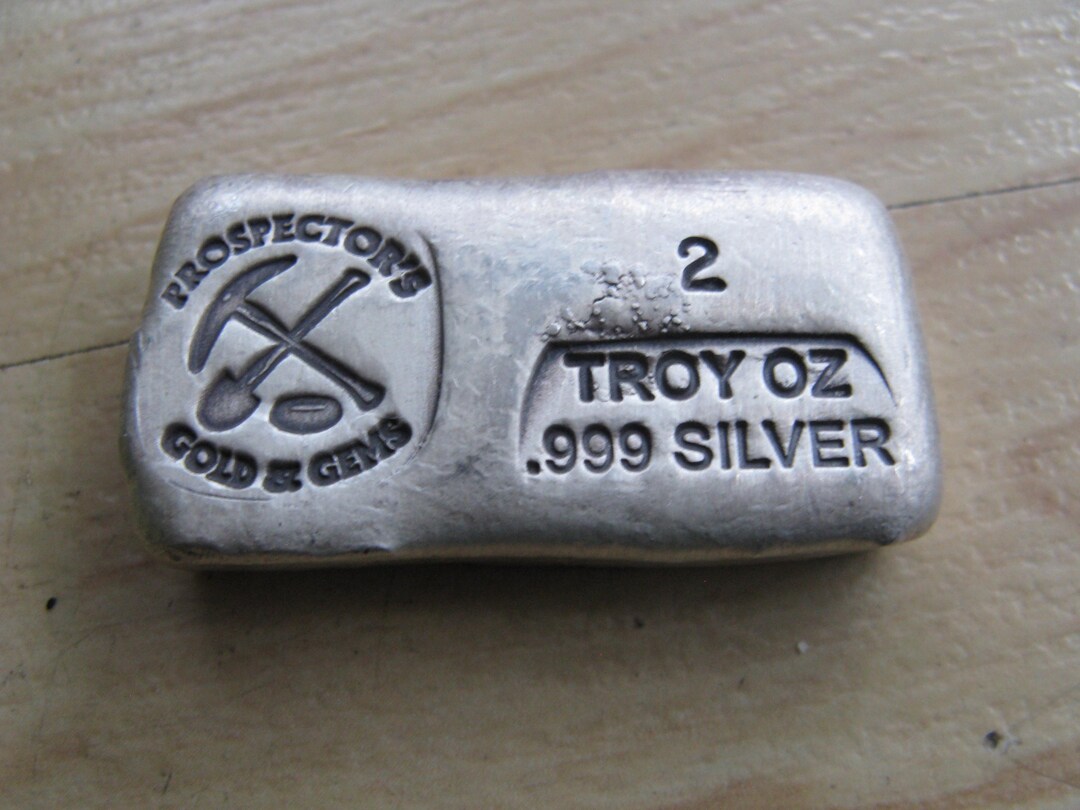 Collectible Prospectors Gold and Gems 2 Oz 999 Silver Poured Bar - Etsy