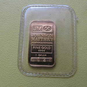 1 Gram JM Johnson Matthey 9999 Gold Bar Serial 2947 - Sealed - Etsy