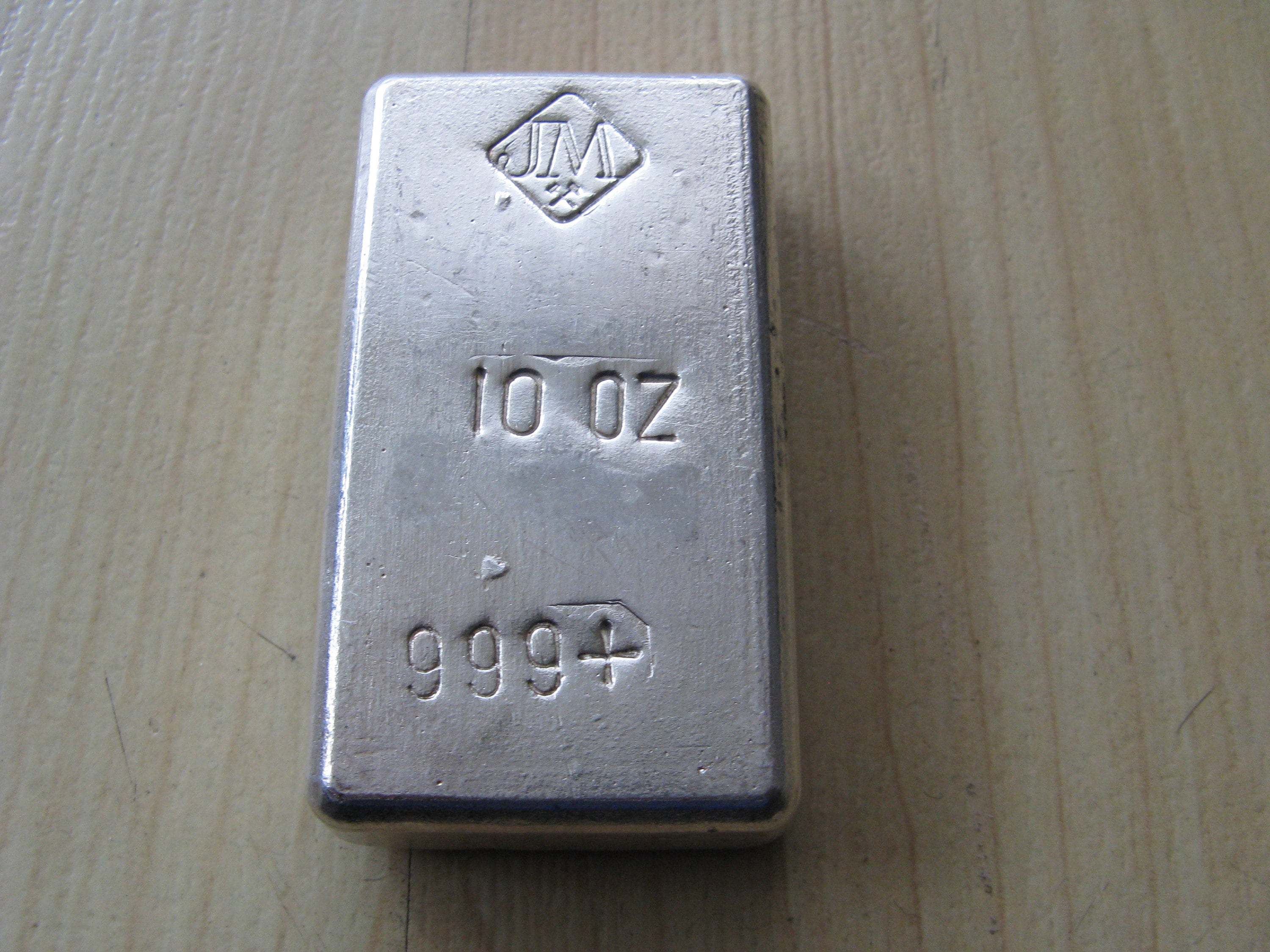 Vintage JM Johnson Matthey 10 Oz 999 Poured Silver Ingot / Bar - Etsy