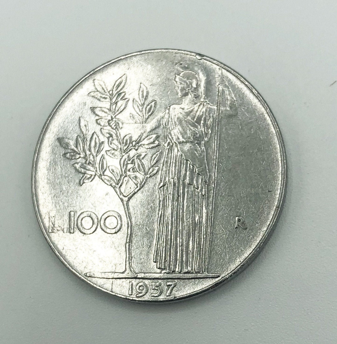 Vintage Italian 1957 Very Rare 100 Lire Coin - Etsy