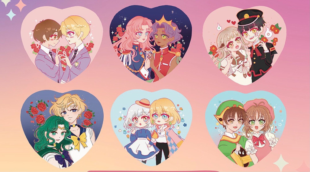 OTP Heart Pins - Etsy