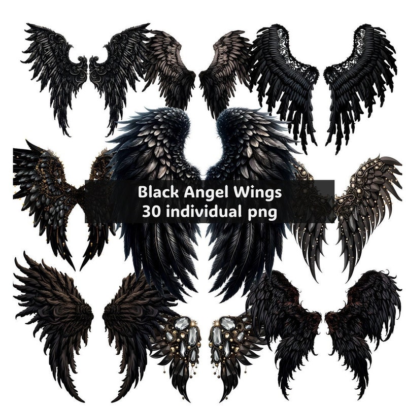 Black Wings - Etsy