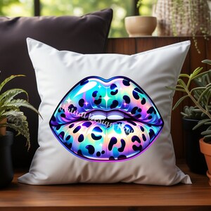 Leopard Lip Clipart, Digital Download, 48 Glam Lips Transparent PNG ...