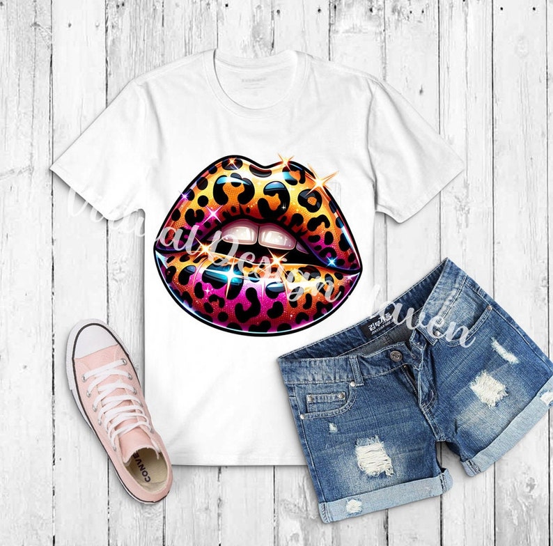 Leopard Lip Clipart, Digital Download, 48 Glam Lips Transparent PNG ...