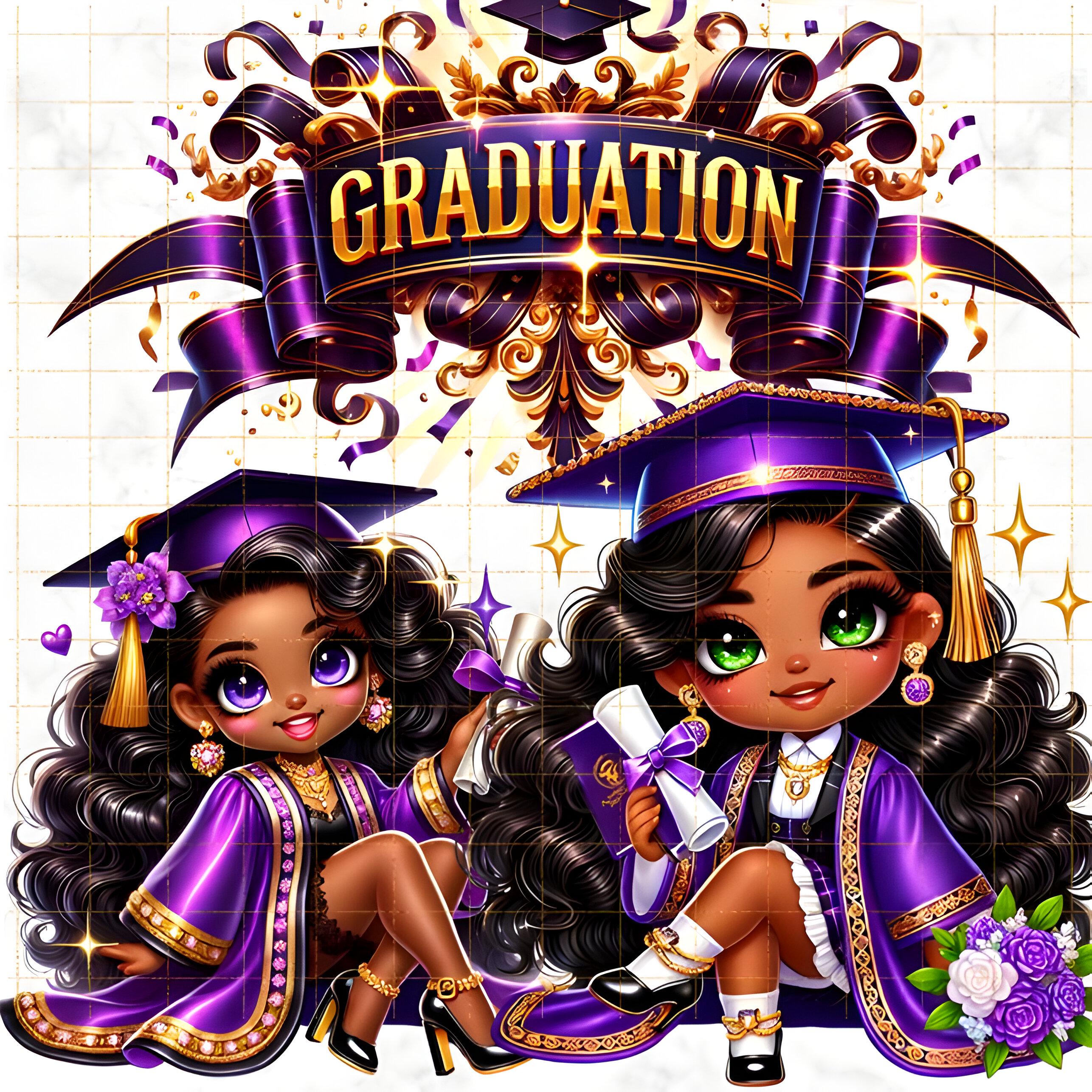 2025 Graduation Clipart: Black Girl Graduate PNG (digital Download) - Etsy