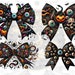 Halloween Bows Clipart , 46 Digital Haloween Sticker Design, Spooky ...