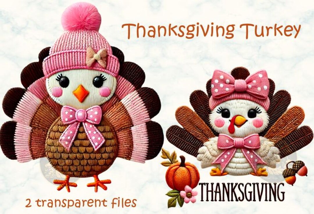 Thanksgiving Turkey PNG Clipart, Cute Pink Bow Hat Turkey, Autumn ...