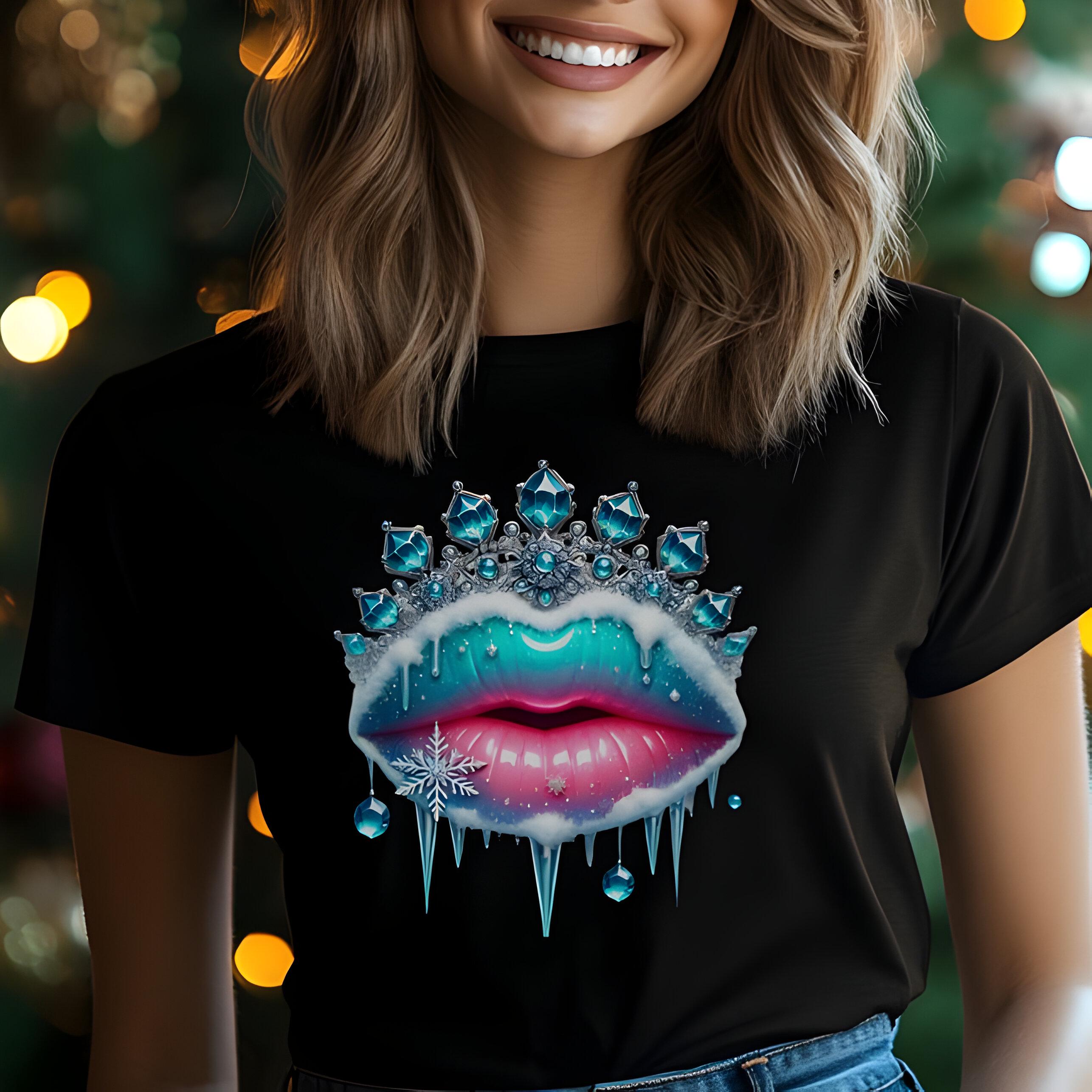 Frozen Lips Clipart: Icy Winter Glam PNG Bundle (digital Download) - Etsy