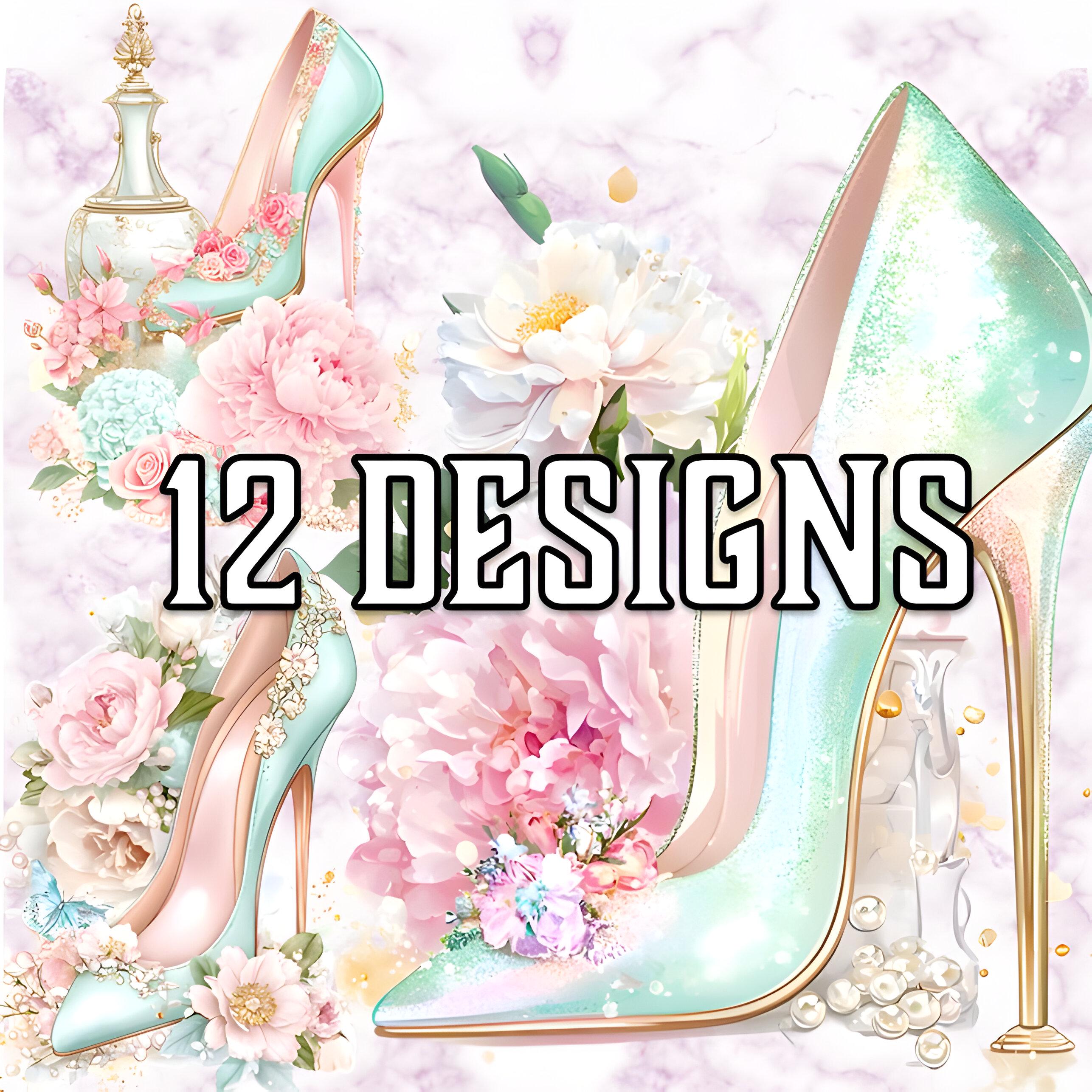 Watercolor High Heel Clipart: Floral Glam Shoes (digital Download) - Etsy