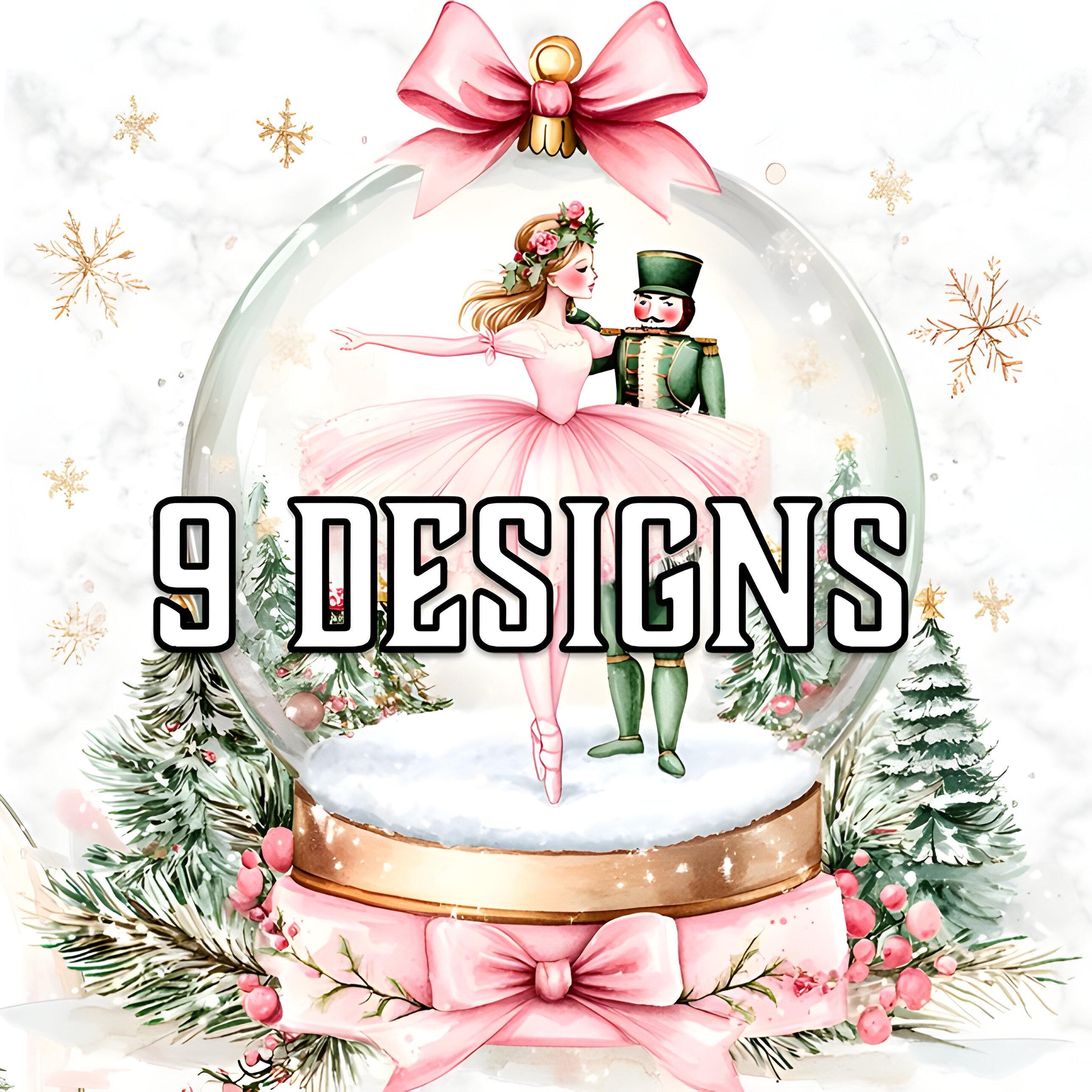 Watercolor Nutcracker Ballerina Clipart: Christmas Snow Globe PNG ...