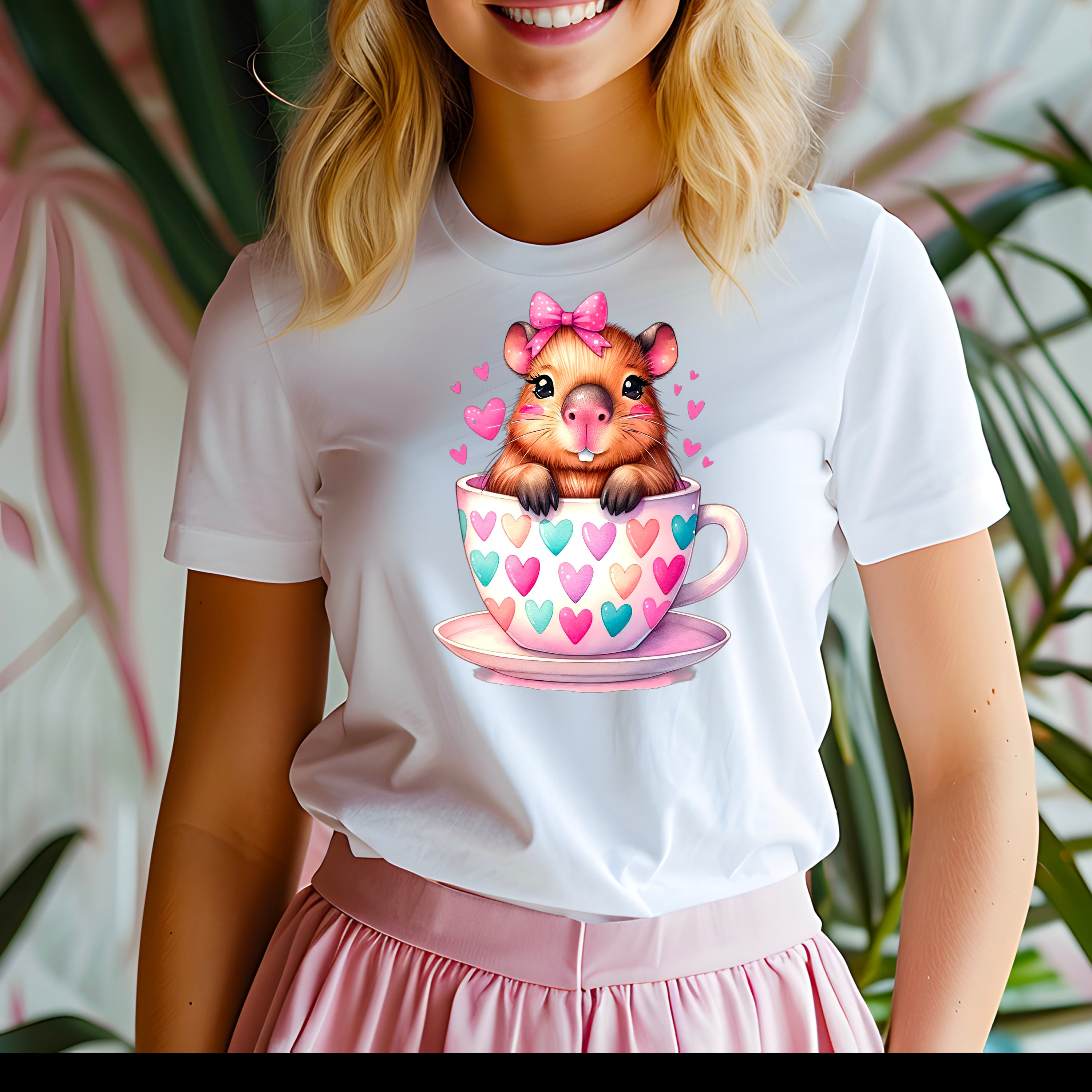 Watercolor Cute Capybara Clipart, Pink Capybara Transparent PNG ...