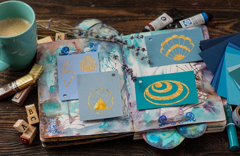 Gold Shell Clipart Bundle, Transparent Golden Sea Shells Sublimation ...