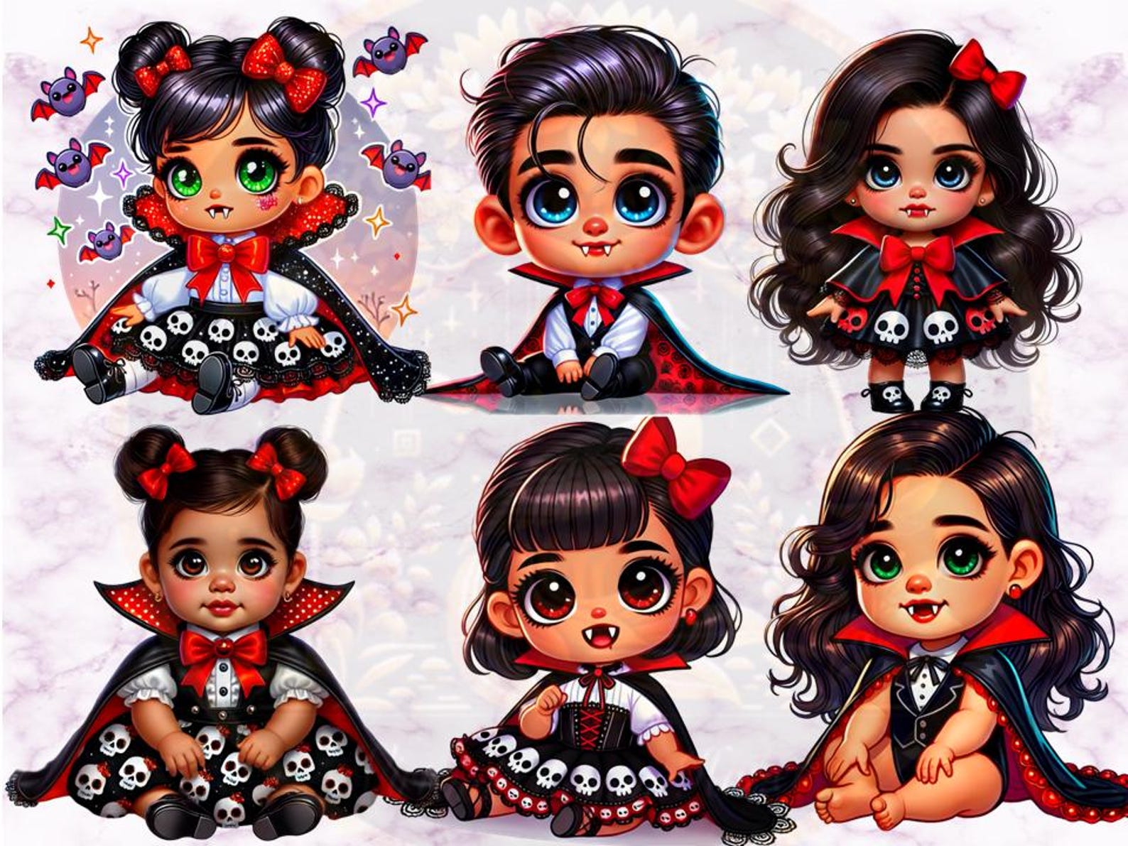 Latina Baby Vampire PNG Clipart, 26 Halloween Sublimation Designs, Cute ...
