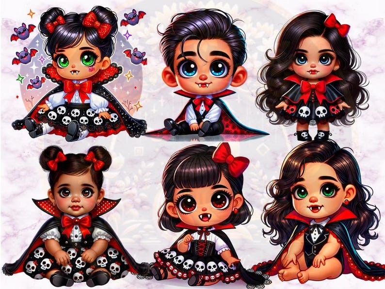 Latina Baby Vampire PNG Clipart, 26 Halloween Sublimation Designs, Cute ...
