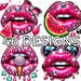 Summer Glitter Lips Clipart, 47 Diamond Glam Lip PNG, Tropical ...