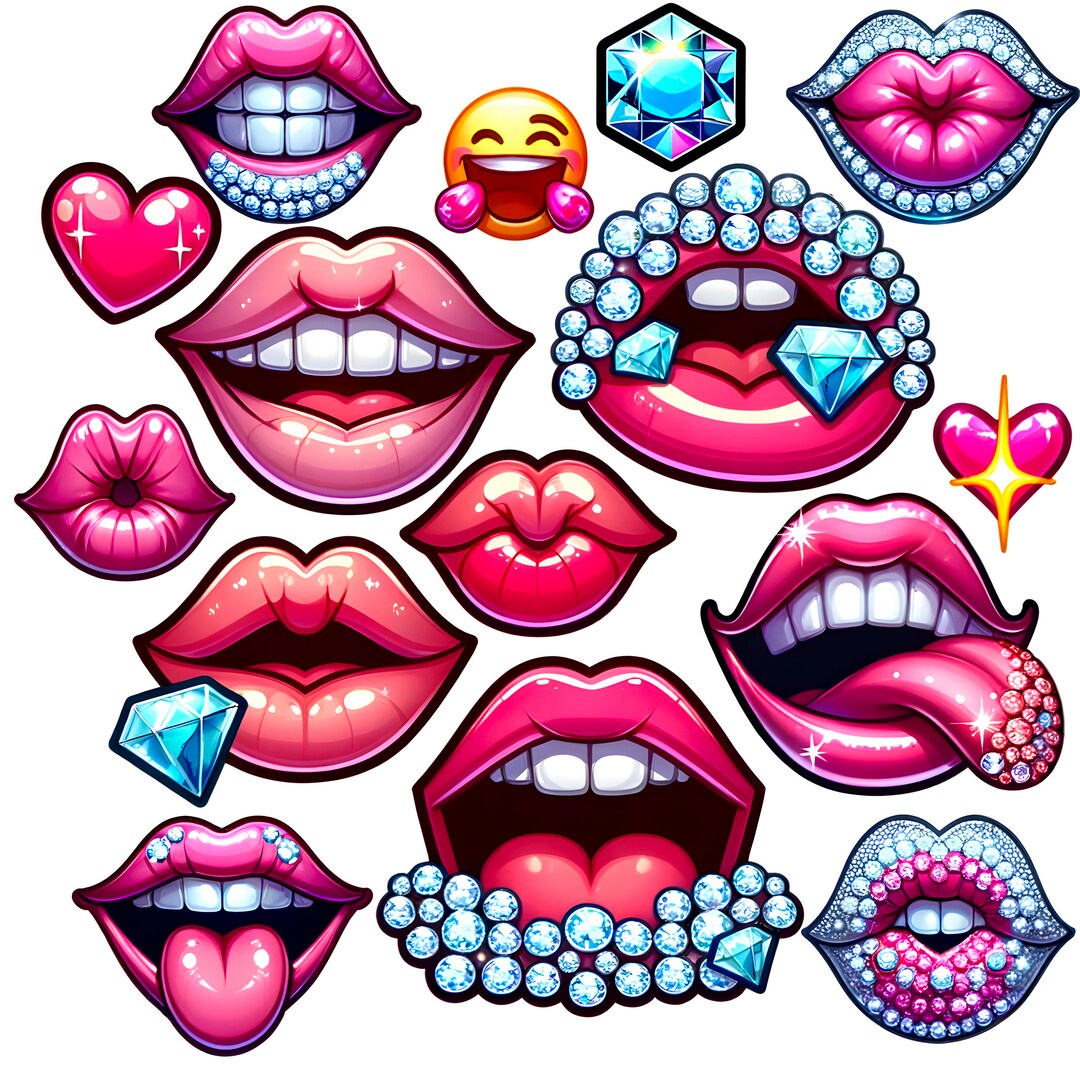 Cartoon Lips Clipart,diamond Lips Cartoon Clipart, 82 PNG Files ...