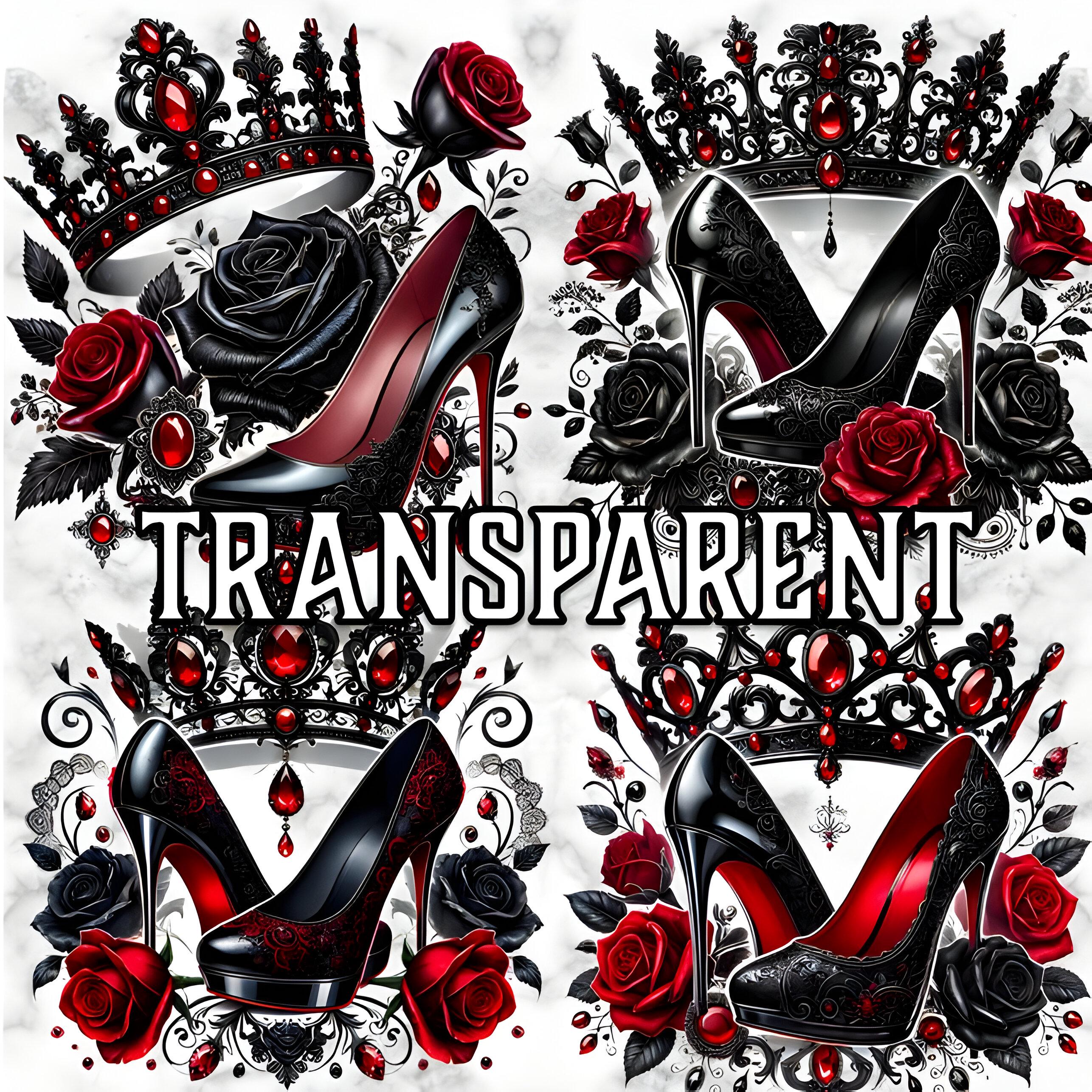 Gothic Glam High Heel Clipart: Dark Red Roses (digital Download) - Etsy