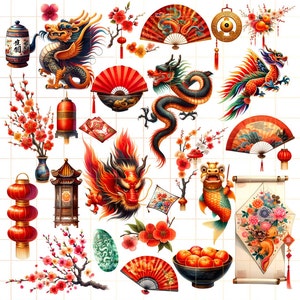 160+ Chinese New Year Mega Bundle Clip Art, Asia Clipart, Chinese Signs ...
