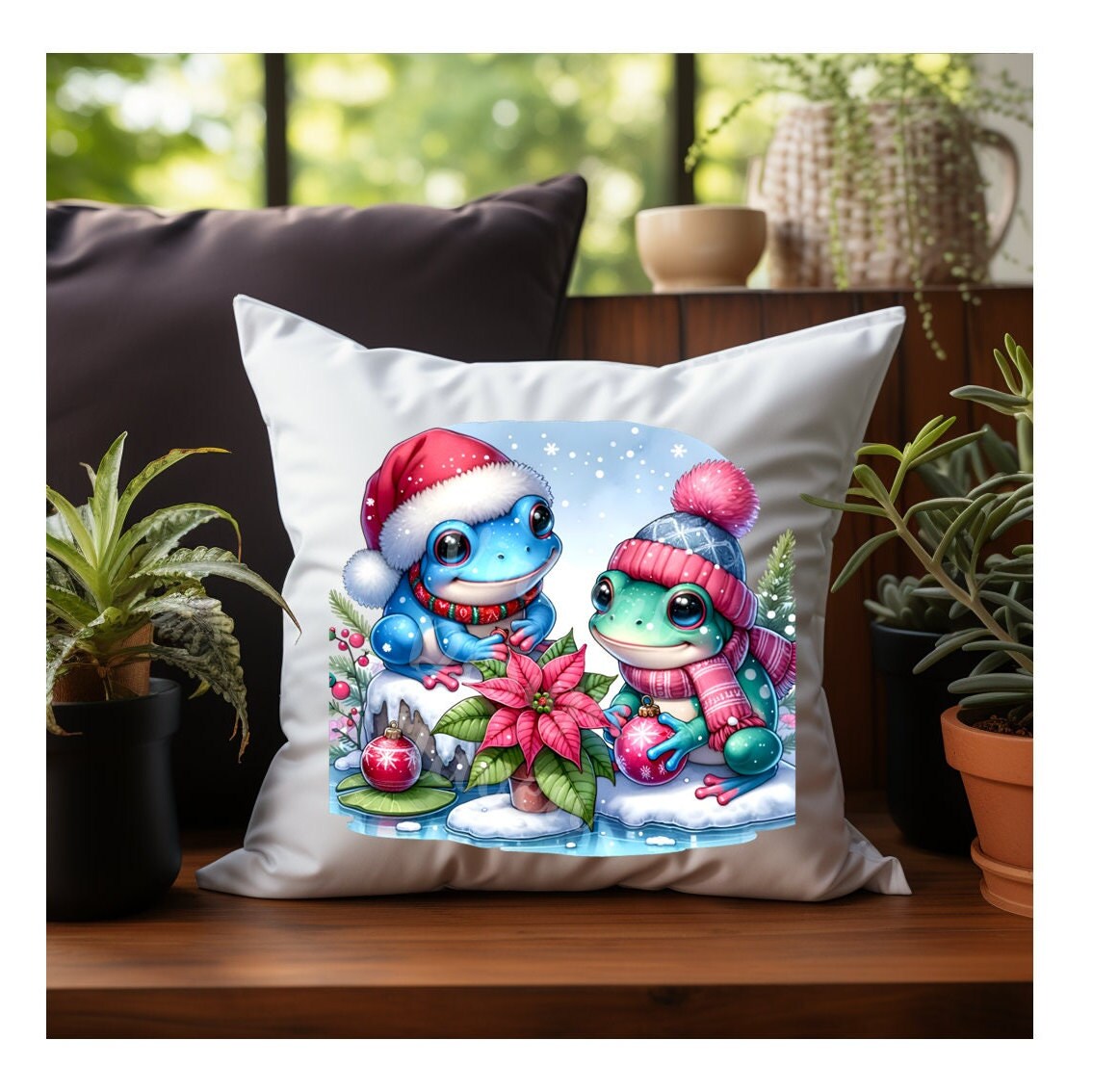 Cute Winter Frogs,christmas Frogs Clipart, Cute Watercolor, Commercial ...