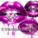Pink Diamond Dripping Lips Clipart: Glam Lip Art (digital Download) - Etsy