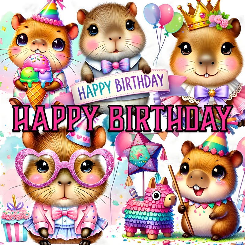 Capybara Birthday Boxes - Etsy