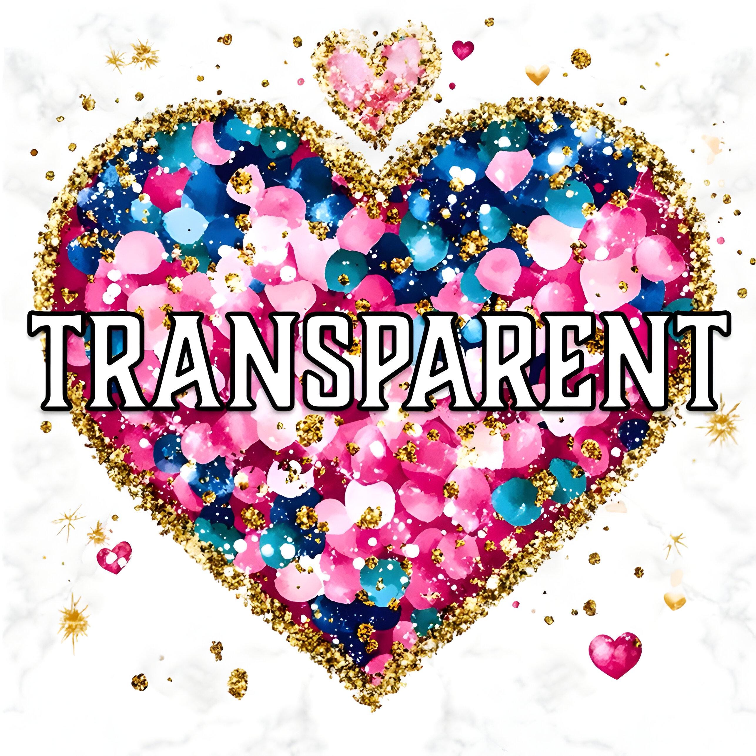 Glitter Hearts Clipart: Pink, Blue & Gold Heart Pngs (commercial Use ...