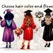 Personalized Graduation Girl Clipart: Diverse Graduate Art (digital ...