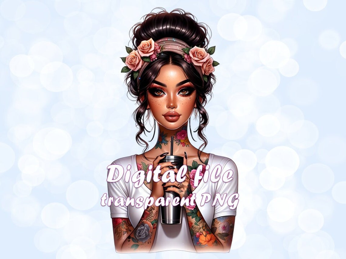 Chicana Latina Beauty Girl Clipart Chicana Woman Chingona PNG Digital ...