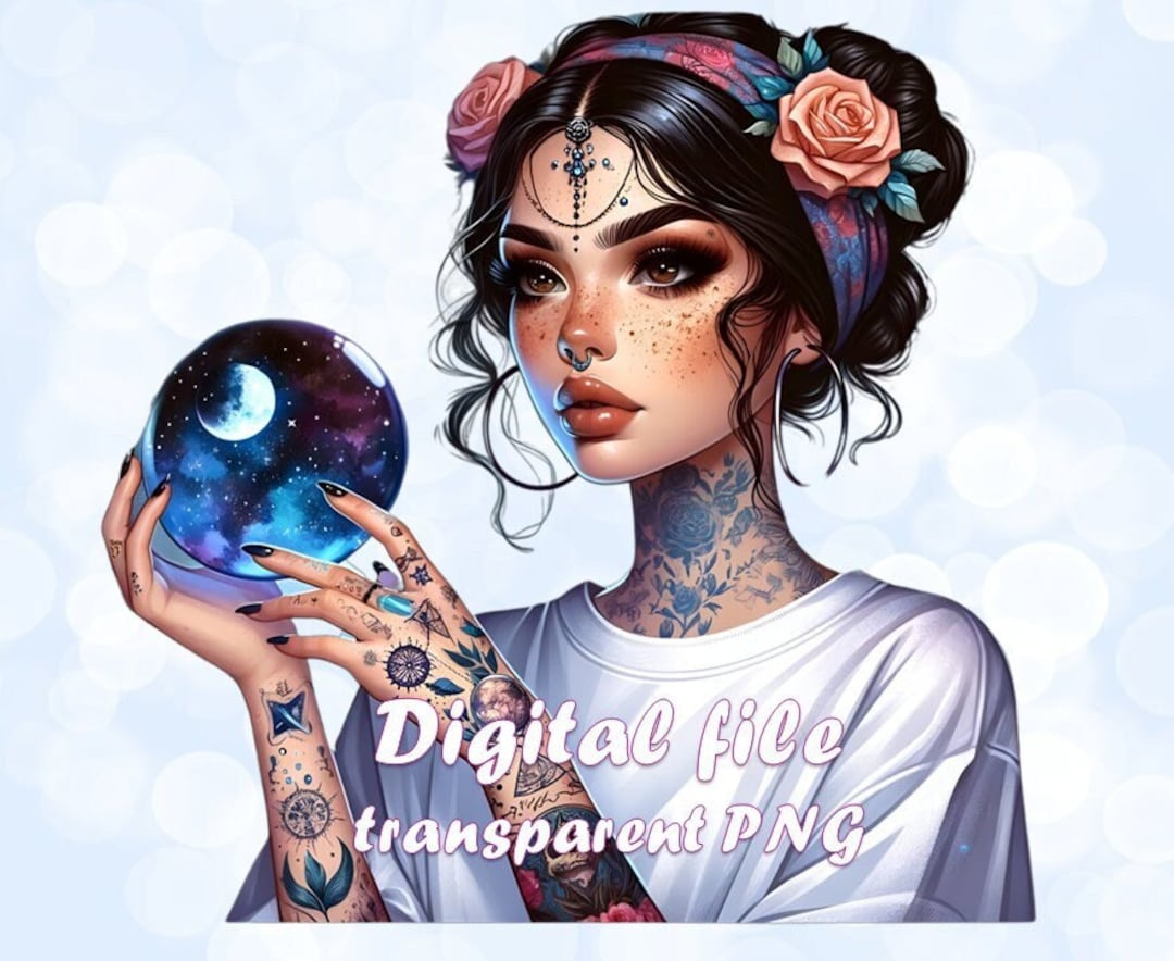 Mystic Chicana Latina Beauty Girl Clipart Chicana Woman Chingona PNG ...