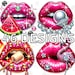 Summer Glitter Lips Clipart, 47 Diamond Glam Lip PNG, Tropical ...
