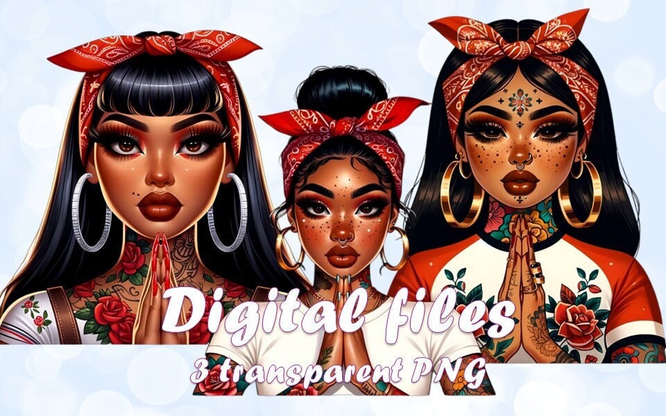 Latina Chicana, Fashion Sticker, Girl Praying Clipart, Chicana Woman ...