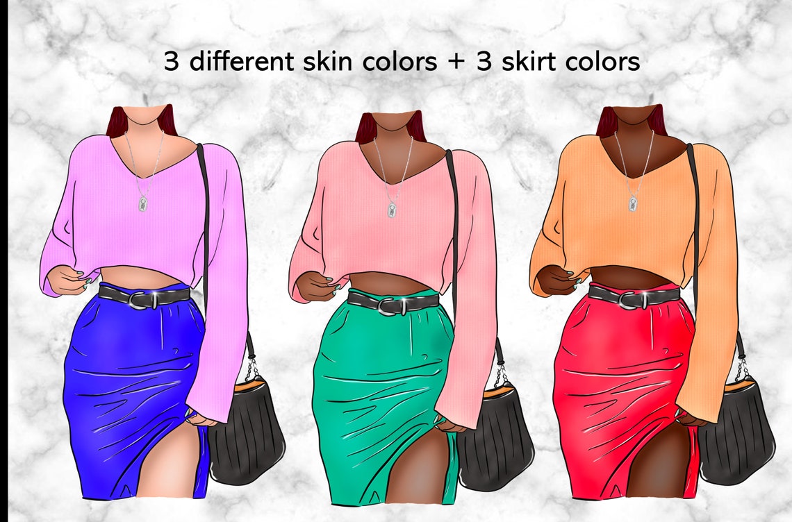 Fashion Lady Illustration Fashion Lady Clipart Fashion - Etsy