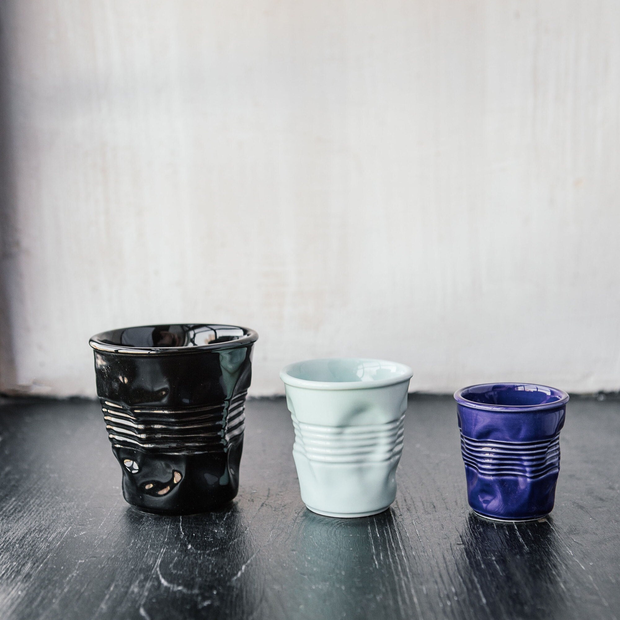 Crumpled Ceramic Coffee Mug, Handmade Pottery Mug, Espresso/iced Coffee ...
