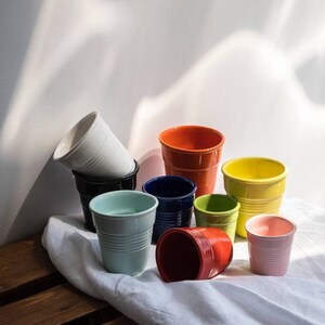 Minimalist Ceramic Coffee/tea Cups Without Handles, 5 Sizes, Espresso ...