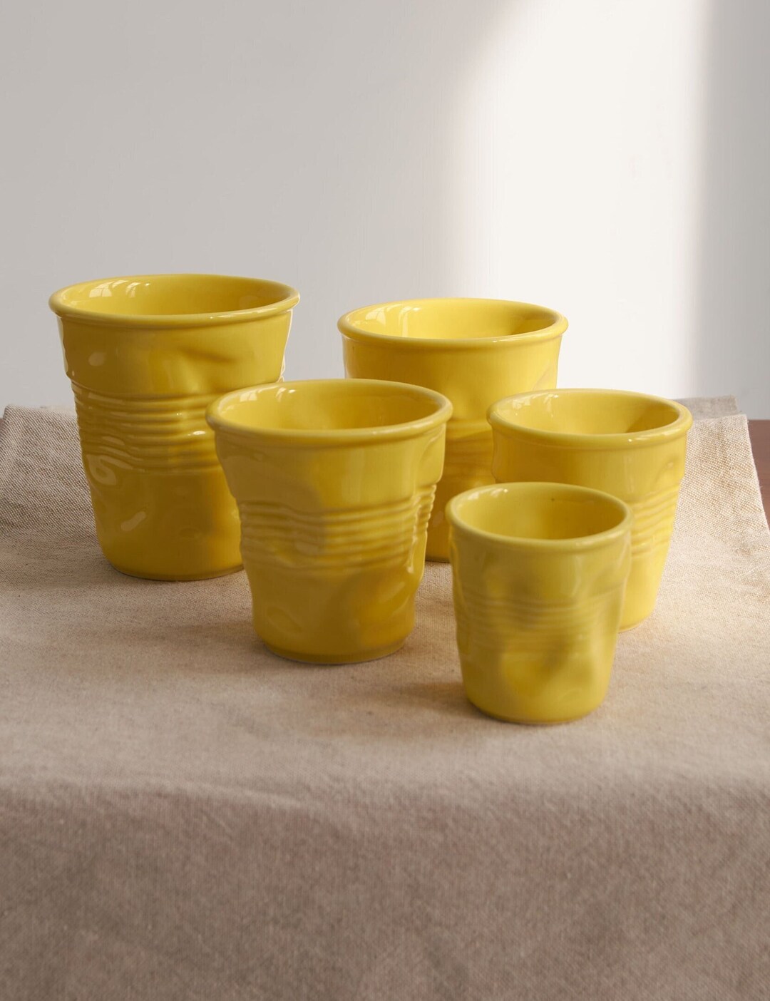 Handmade Pottery Mug, Yellow Ceramic Cup, Tea/ Iced Coffee/ Espresso ...