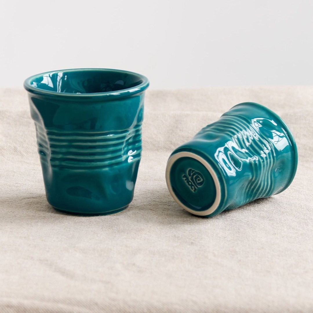 Turquoise Stoneware Mug: Minimalist Cortado Cup and Unique Coffee Gifts ...