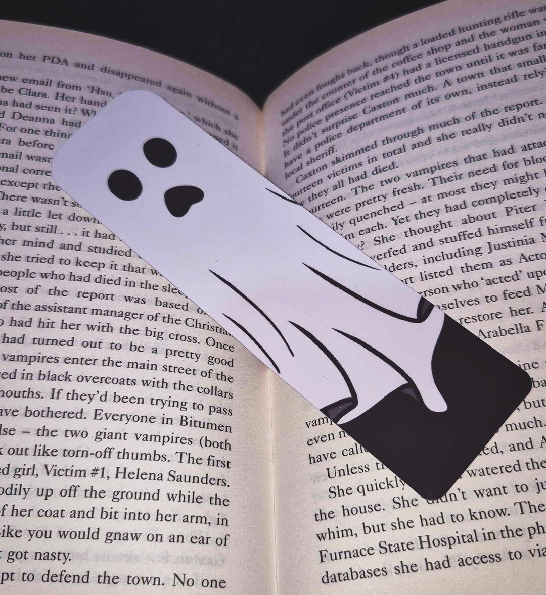 Ghost Bookmark Illustrated Spooky Halloween - Etsy