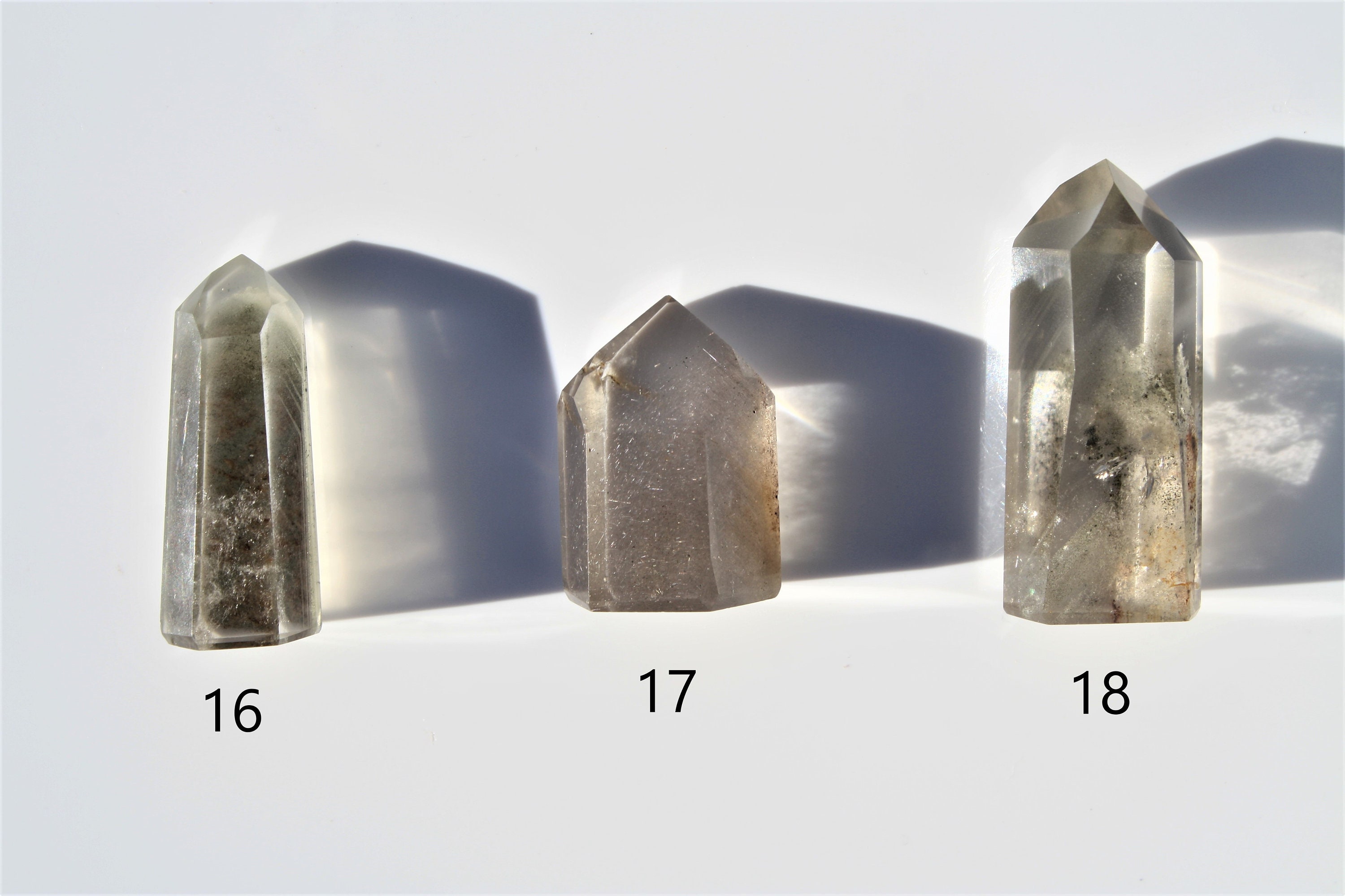 Small Garden Quartz Towers With Phantoms From Brazil Garden - Etsy