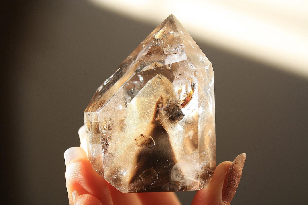 Collectors Brown Phantom Quartz Tower With RARE Bookite and Penetrator ...