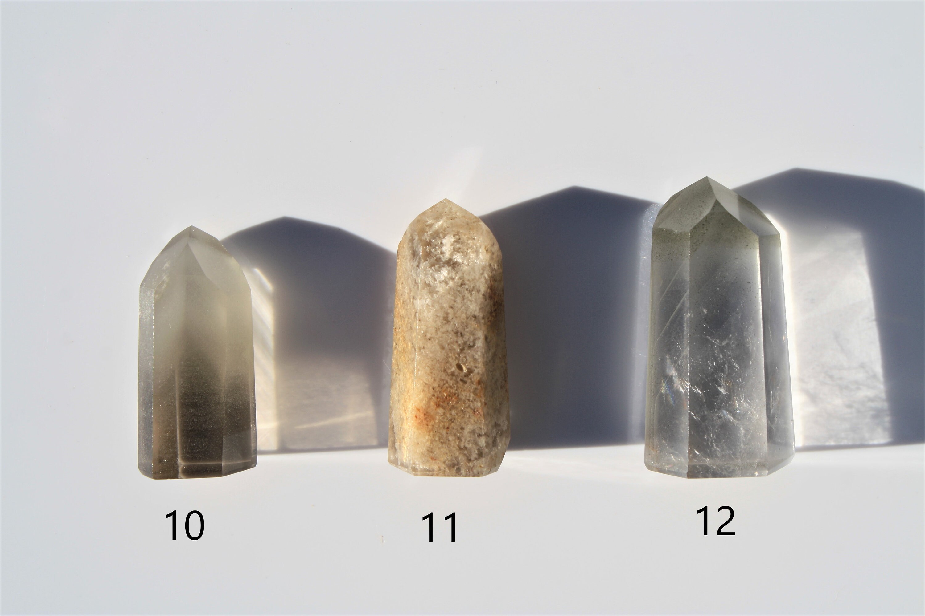 Small Garden Quartz Towers With Phantoms From Brazil Garden - Etsy