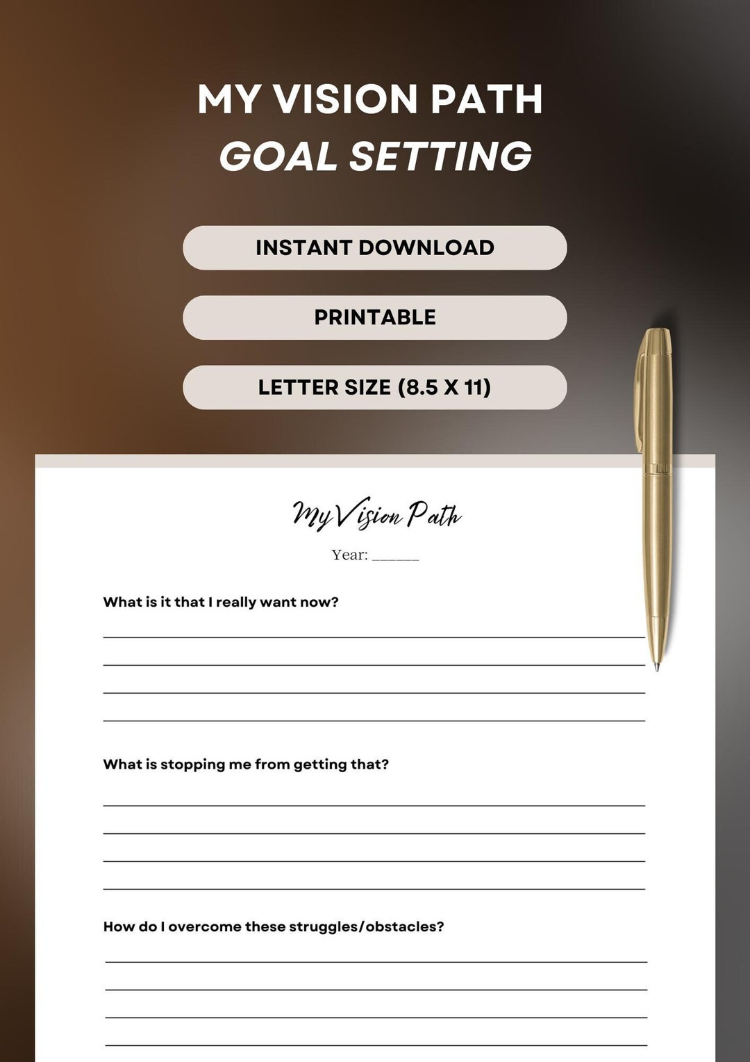 My Vision Path - Self Reflection Questions for Goal Setting, New Year ...