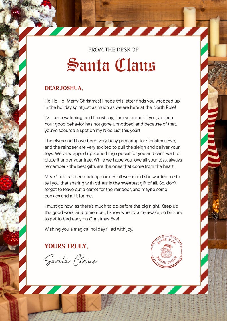 Letters From Santa's Desk Personalized Christmas Letters, Magical ...