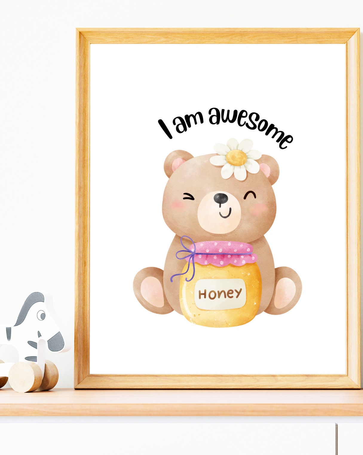 Honey Bear Affirmations for Kids, Nursery, Baby Shower Gift, Gift, Kids ...