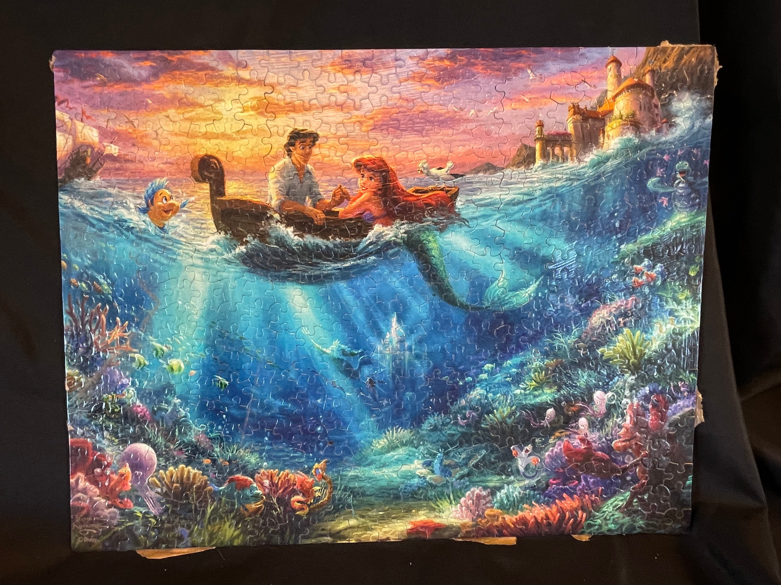 Thomas Kincade Disney Princess Puzzles Assembled and Framed - Etsy
