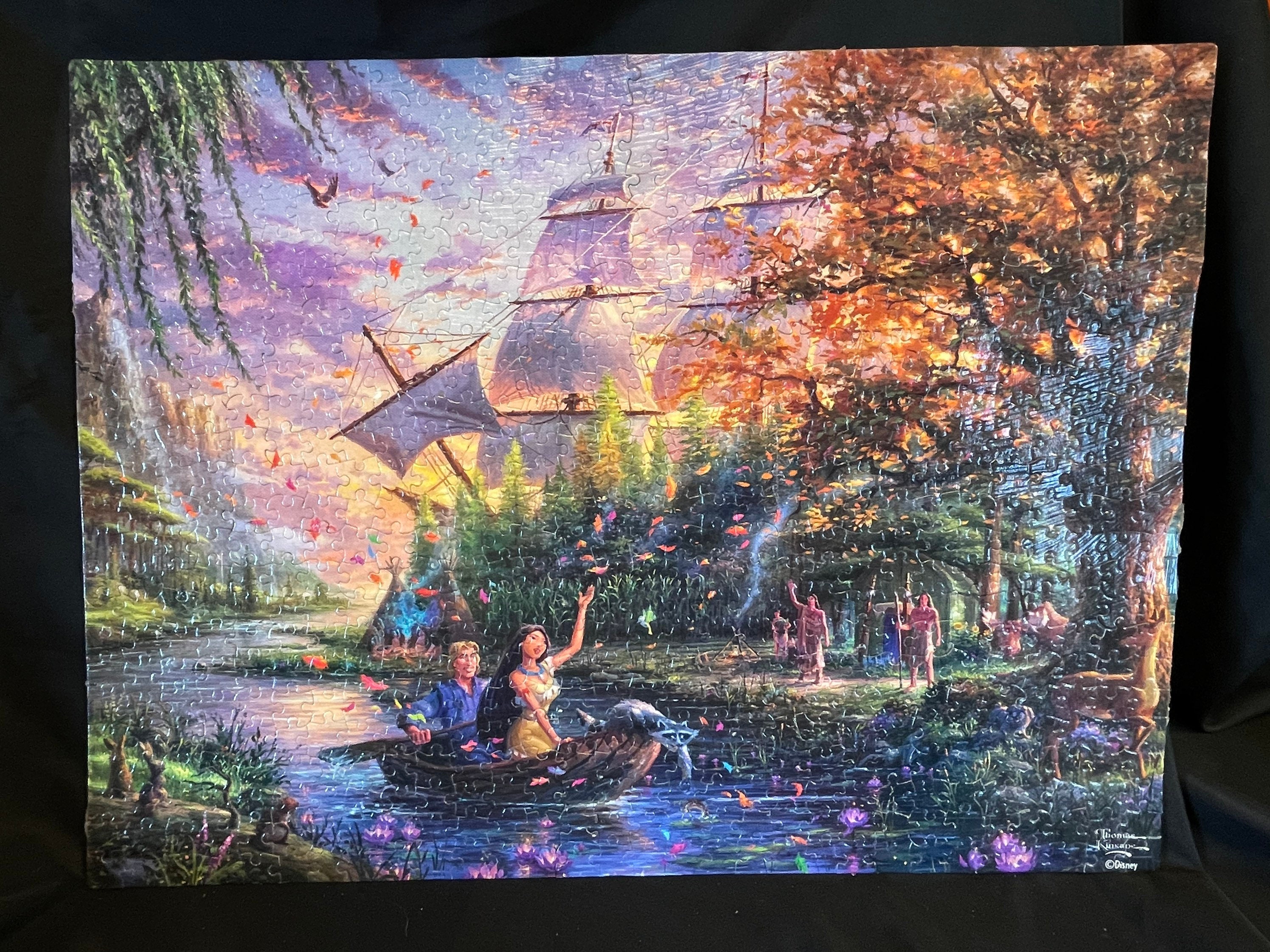 Thomas Kincade Disney Princess Puzzles Assembled and Framed - Etsy