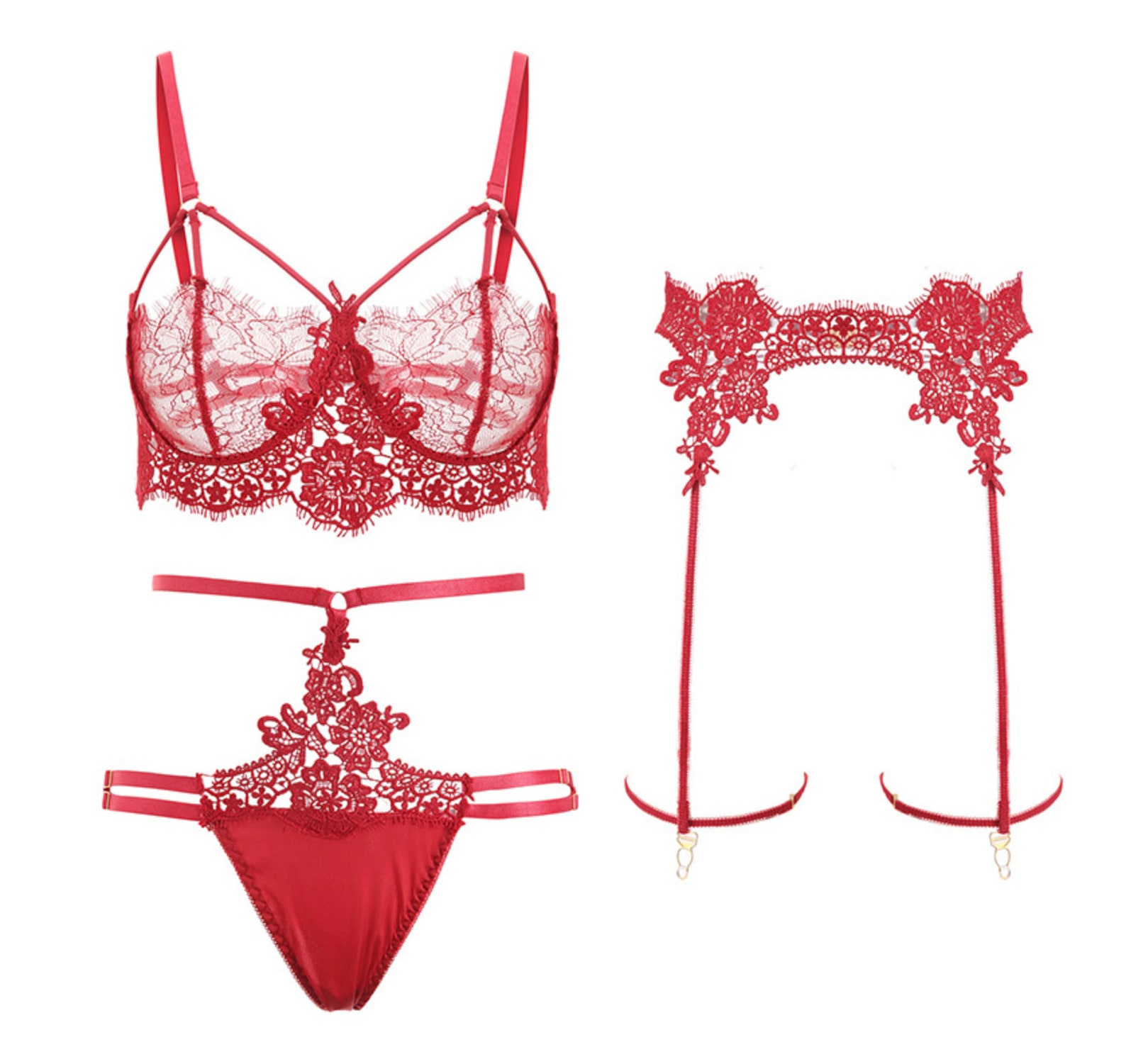 Sexy Thong Garment Bridesmaid Savage Lingerie Strappy Lingerie Etsy