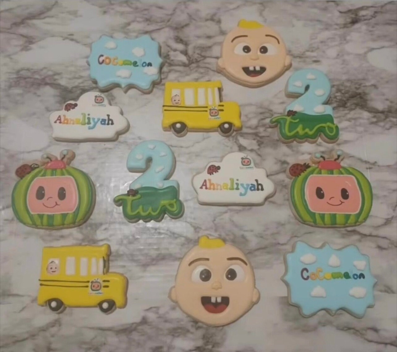 Cocomelon Cookies, One Dozen Cookies, Custom COCOMELON Cookies ...