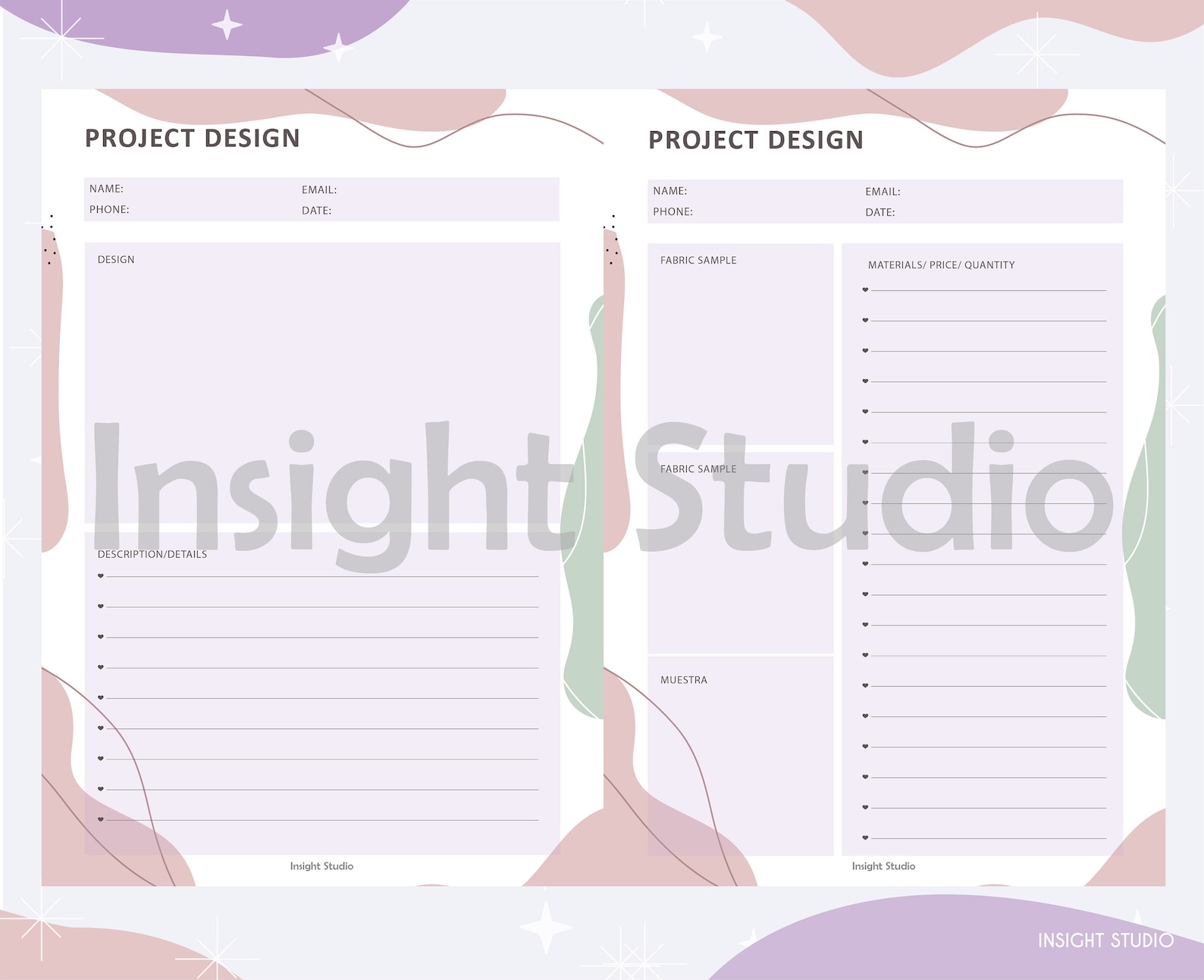Sewing Planner, Printable Body Size Chart, Fashion Template Women ...