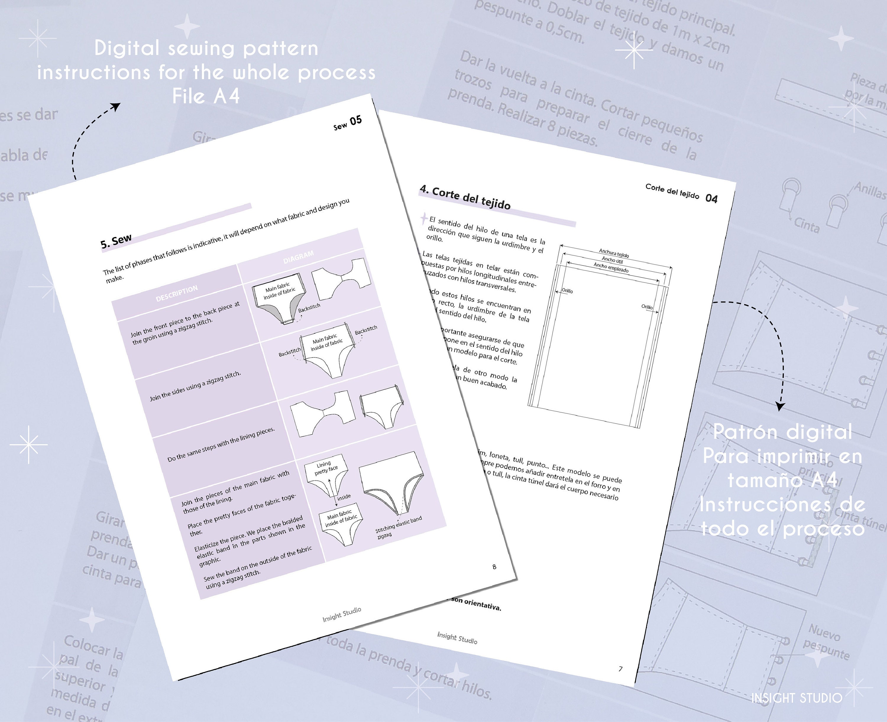 Bikini Bottom Pdf Pattern | High Waisted Bottom | PDF Bikini Sewing ...
