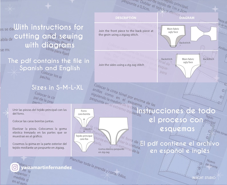 Bikini Bottom Pdf Pattern | High Waisted Bottom | PDF Bikini Sewing ...